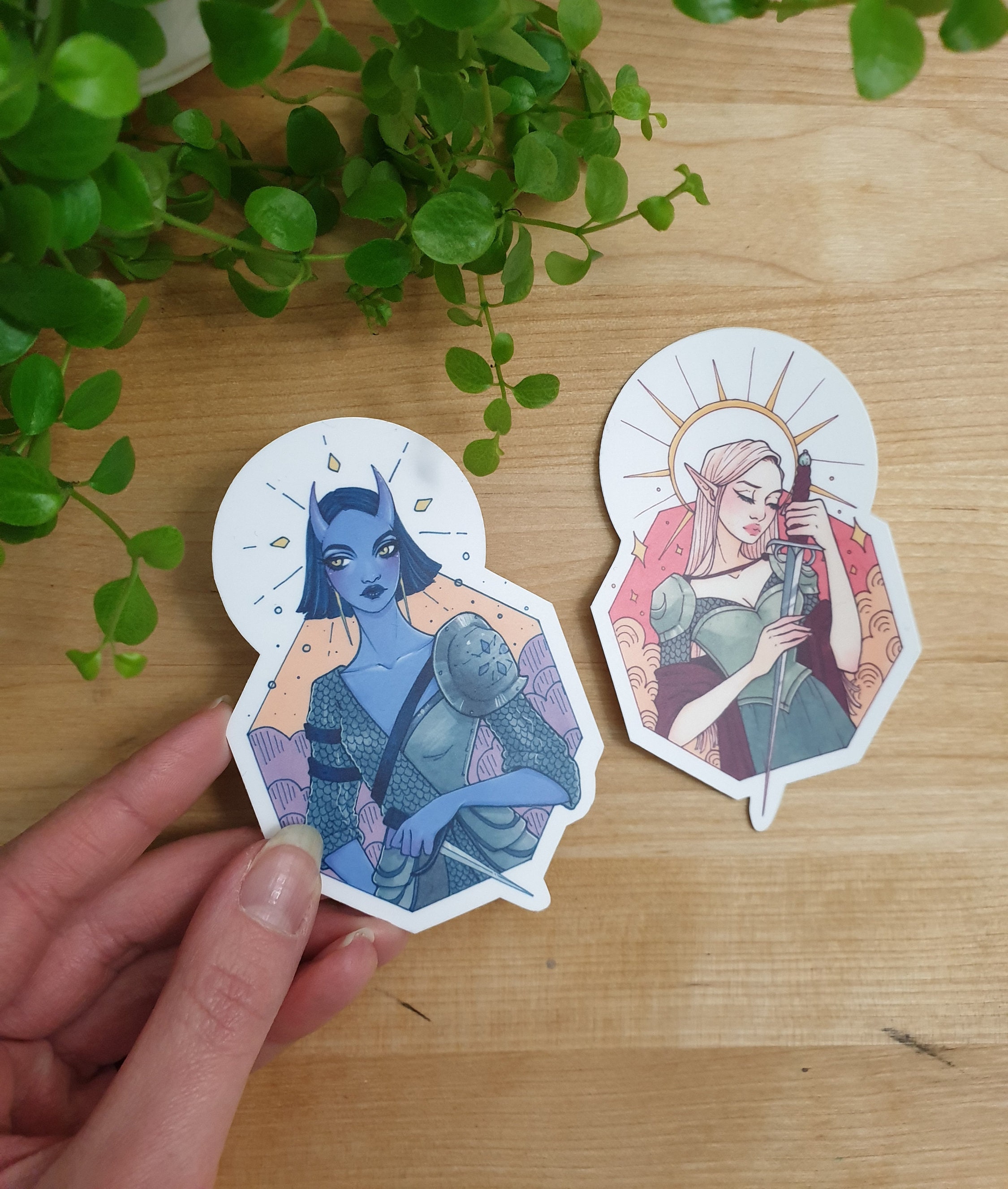 Sword & Dagger Fantasy Art Stickers Matte Vinyl Stickers - Etsy