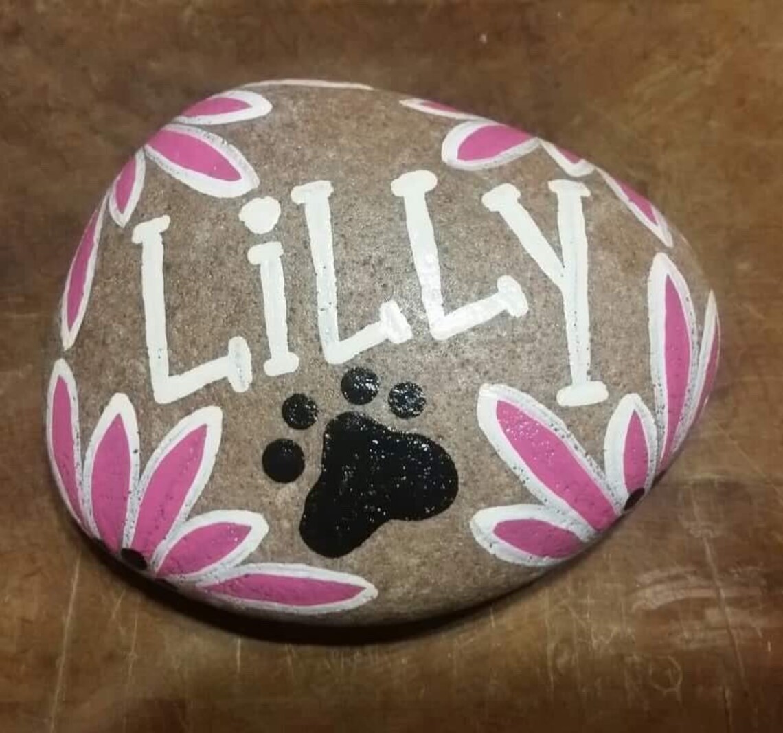 River Rock Custom Painted Personalized Hand Painted Cat - Etsy