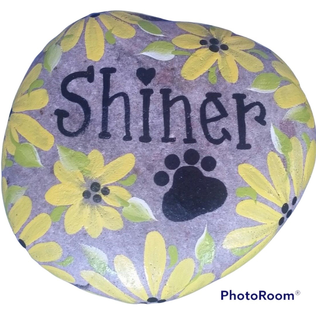 Large River Rock, Hand Painted, Personalized , Custom Made Stone, Pet's ...