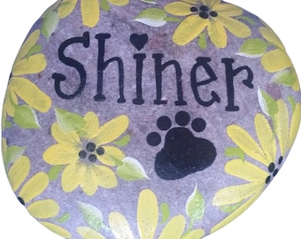 Paw Print Painted Rock - Etsy