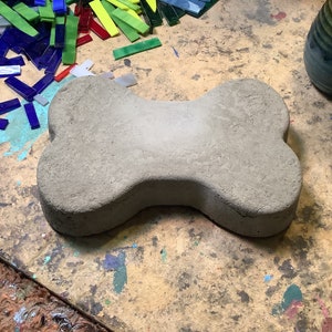 Handmade Concrete Dog Bone Stepping Stone for Mosaic Crafting - Etsy