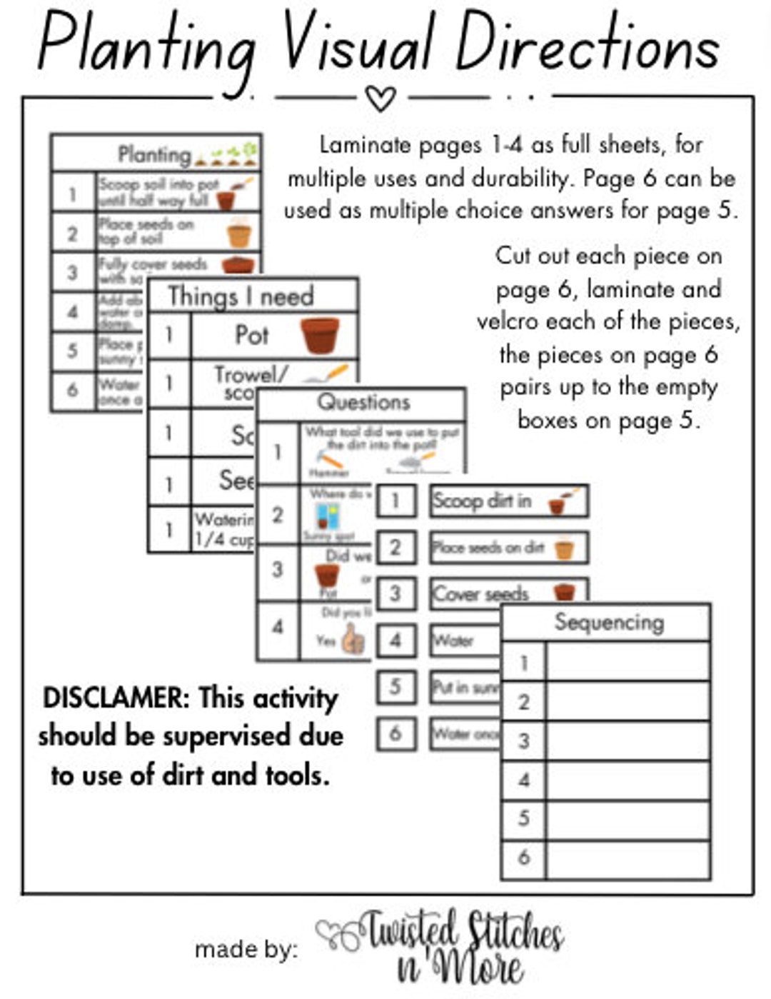 Visual Planting Directions Digital Download - Etsy