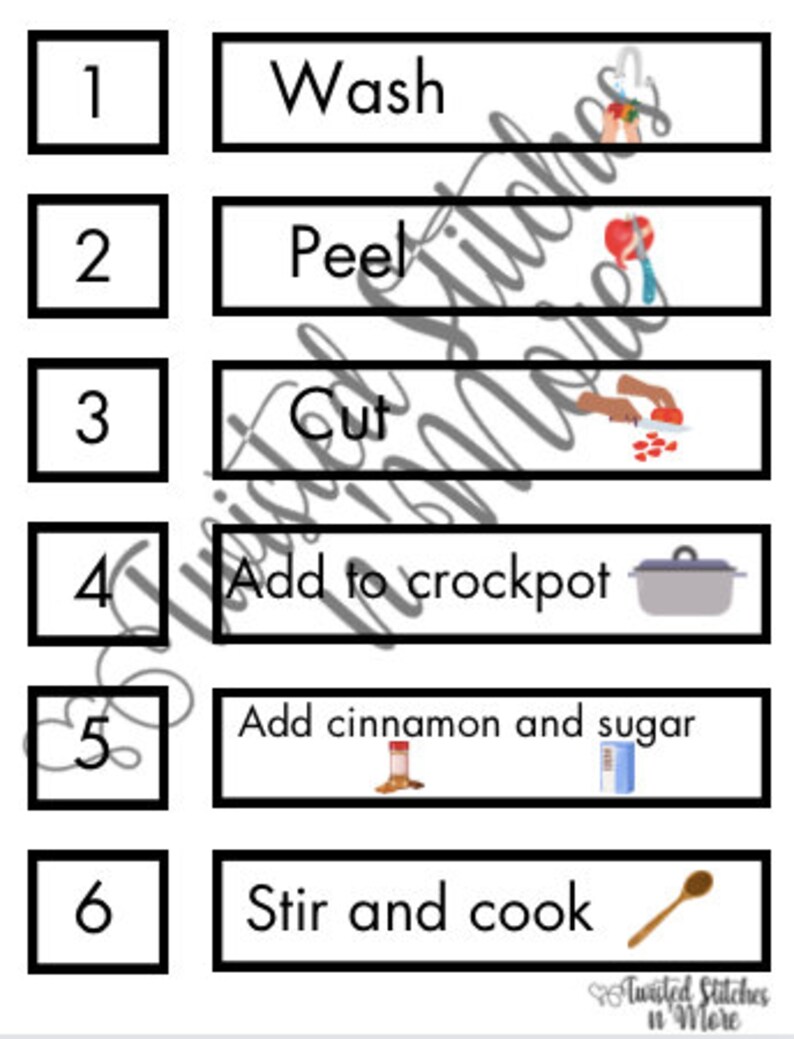 Applesauce Visual Recipe Digital Download - Etsy