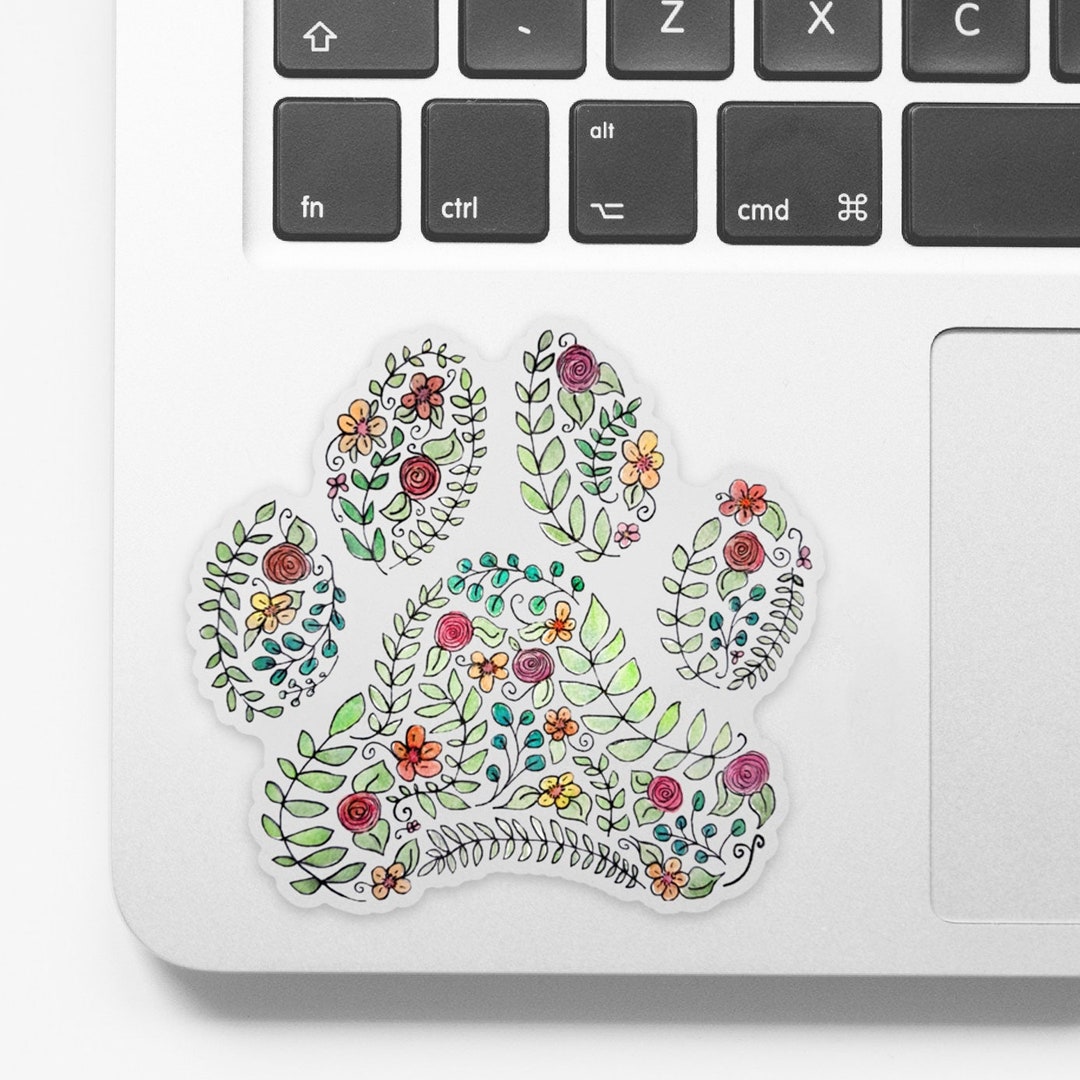 Pawprint Sticker Clear Dog Memorial Gift Sticker Dog Mom Sticker for ...
