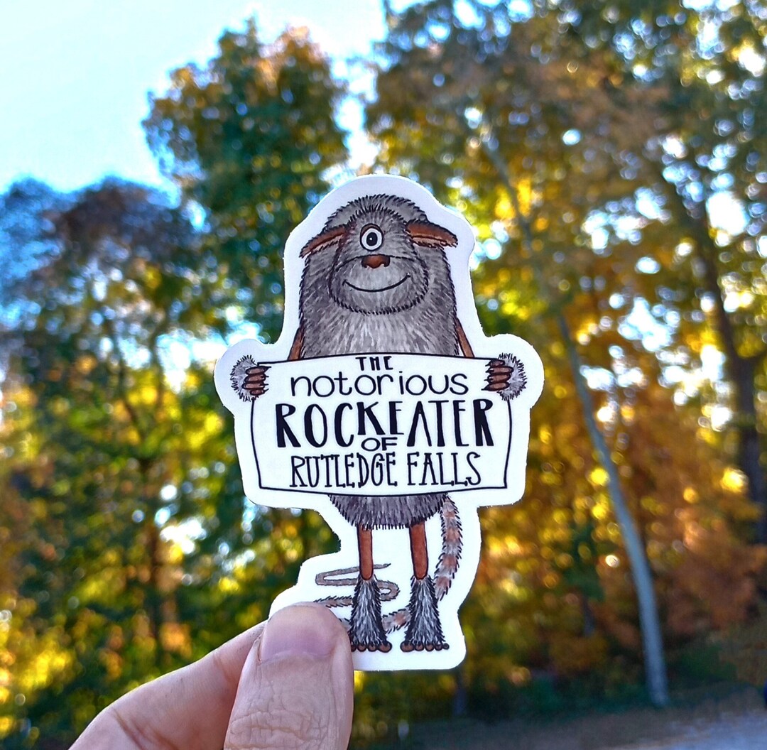The Notorious Rockeater of Rutledge Falls Vinyl Sticker - Etsy