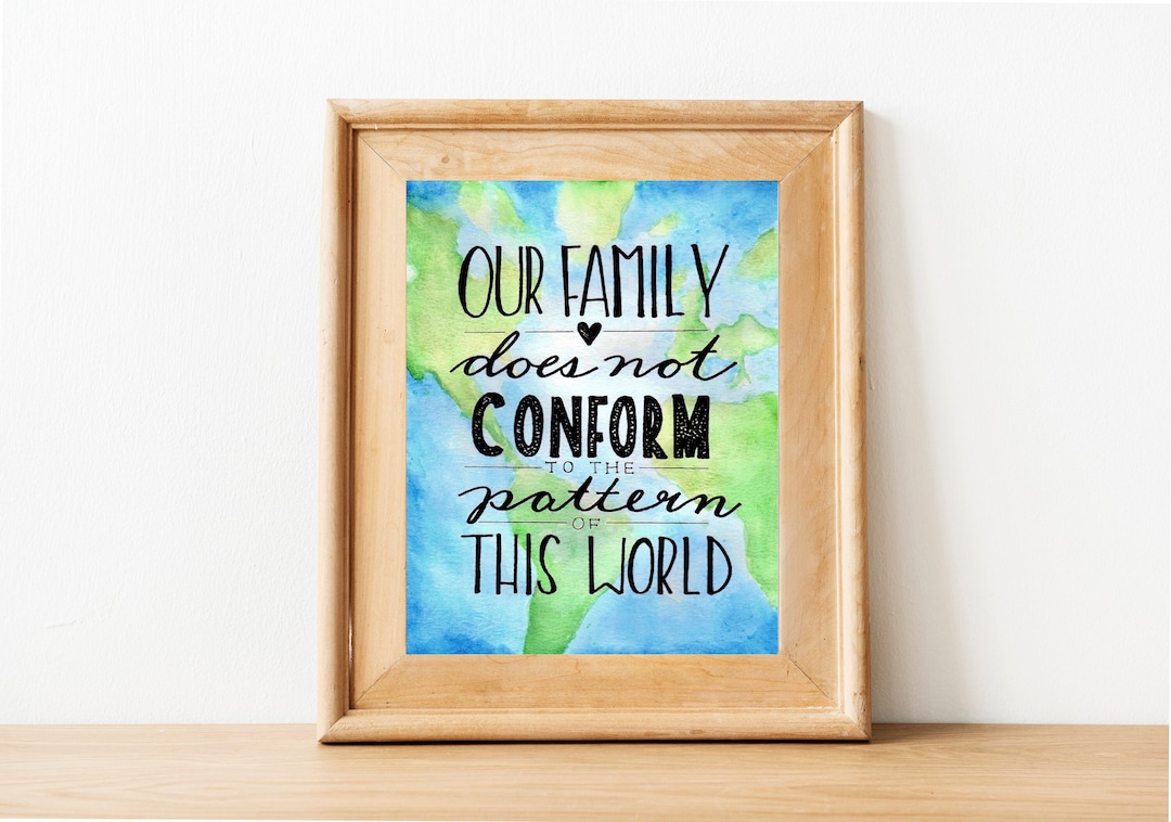 Colorful Christian Art Print Digital Download Do Not Conform Bible ...