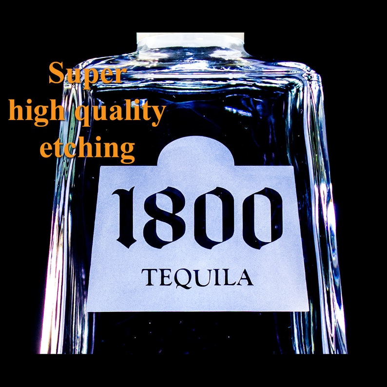 Custom Engraved 1800 Tequila Bottle, Personalized Gift (empty) - Etsy