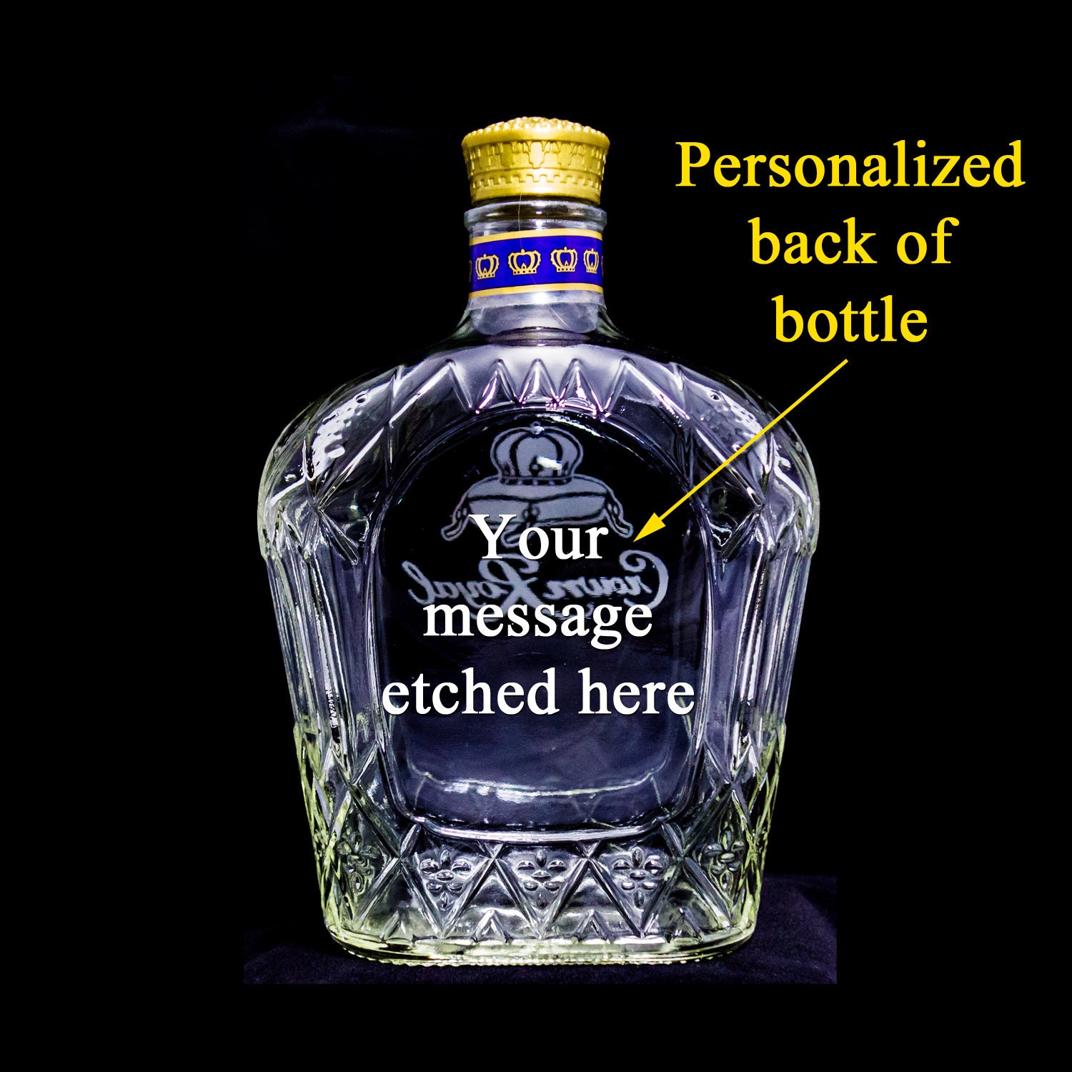 Crown Royal Whisky Custom Engraved Personalized Bottle | Etsy Canada
