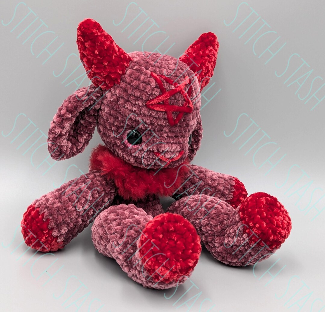 Velvet Soft Baby Baphomet Satyr/ Demon Ready to Ship Crochet Doll ...
