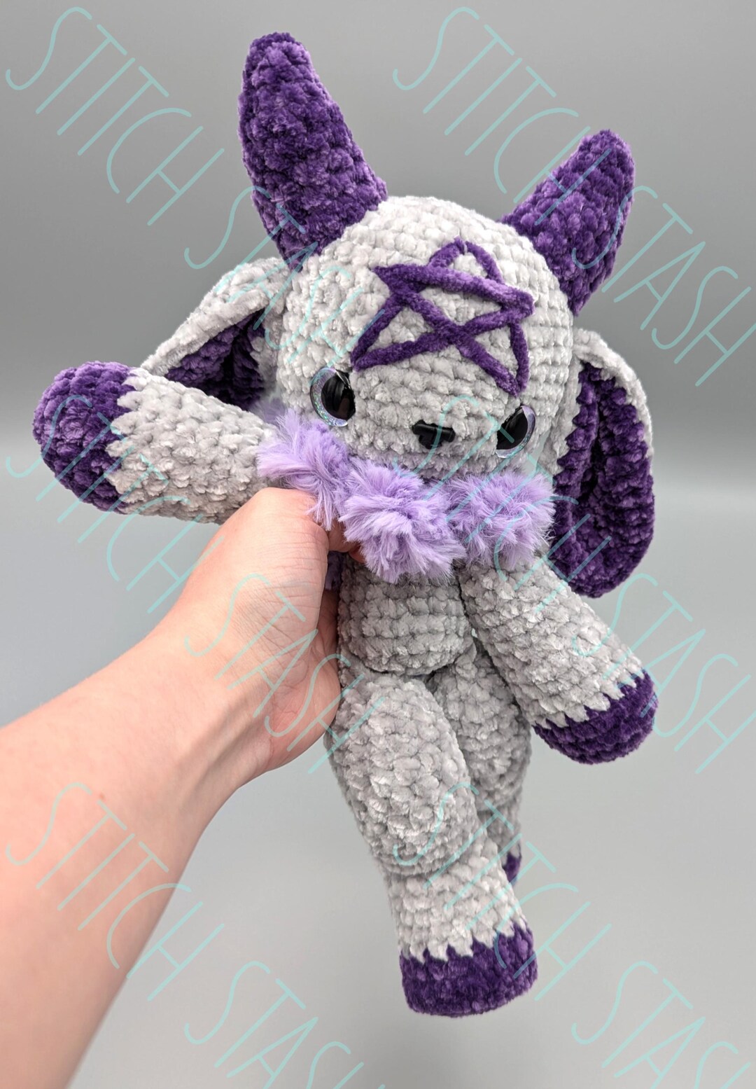 Velvet Soft Baby Baphomet Satyr/ Demon Ready to Ship Crochet Doll ...