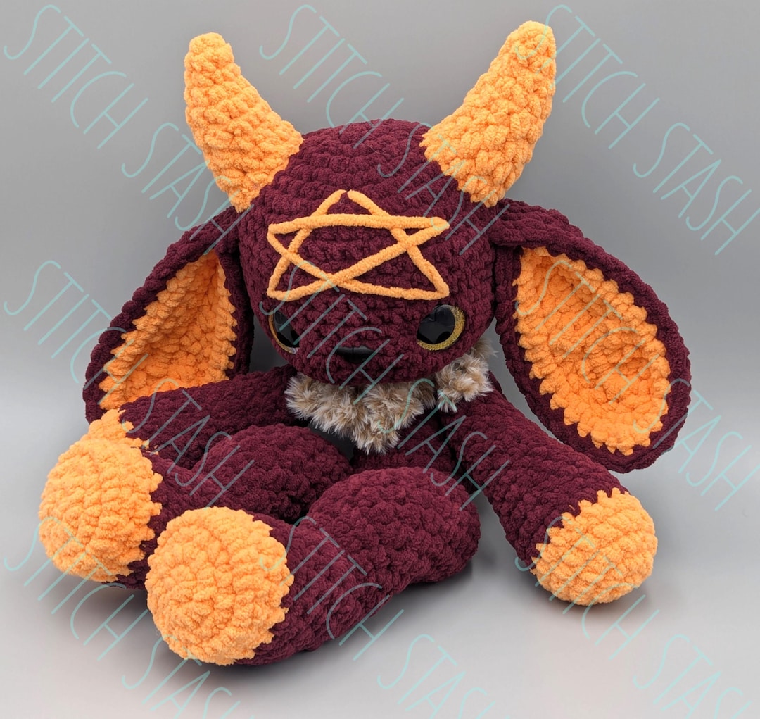 Giant Super Soft Dark Maroon Baby Baphy Satyr/ Demon Ready to Ship ...