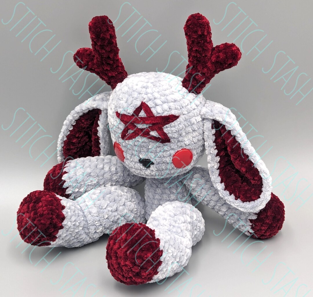 Velvet Soft Baby Grey Baphomet Satyr/ Demon Ready to Ship Crochet Doll ...
