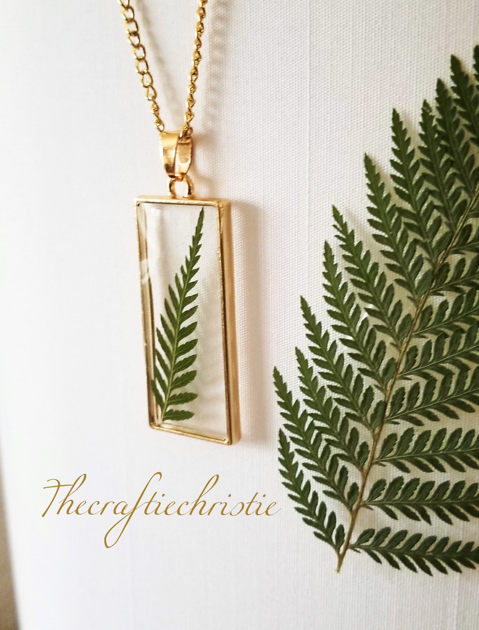 Fern Necklace-real Flower Jewelry-pressed Fern Jewelry-resin | Etsy