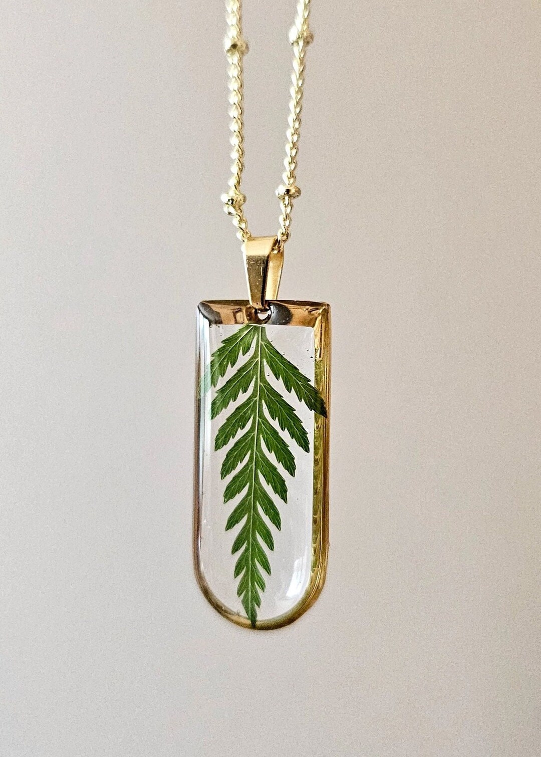 Fern Necklace,pressed Flower Jewelry,real Flower Necklace,nature ...