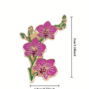 Flower Pin, Orchid Pin Badge,gift for Gardener,garden Lover,plant Lady ...