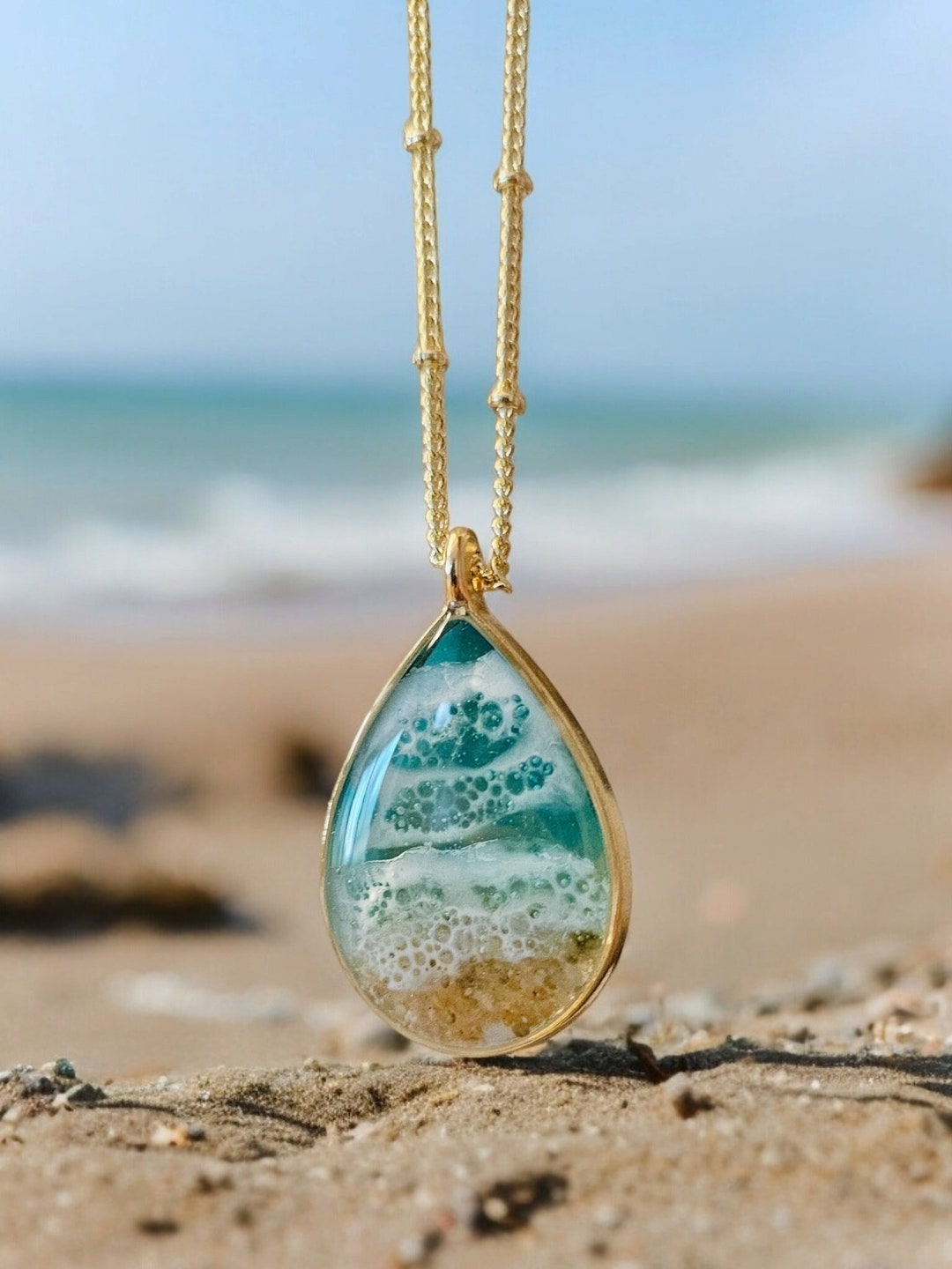 Handmade Ocean Pendant Necklace,gift Jewelry, Romantic Gift,handcraft ...