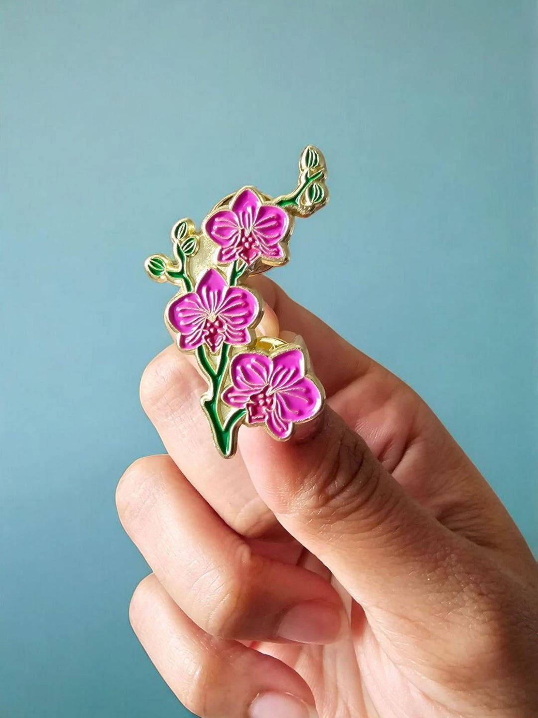 Flower Pin, Orchid Pin Badge,gift for Gardener,garden Lover,plant Lady ...