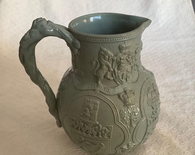 Antique Albion Pottery Pitcher, Victorian Chamber Pitcher, 1890s ...