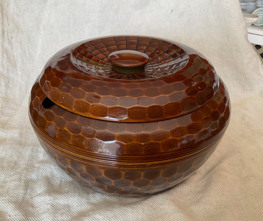 Japanese Cooked Rice Server Lidded Dish, Honeycomb Pattern - Etsy