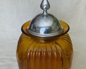 Amber Glass Jar - Etsy