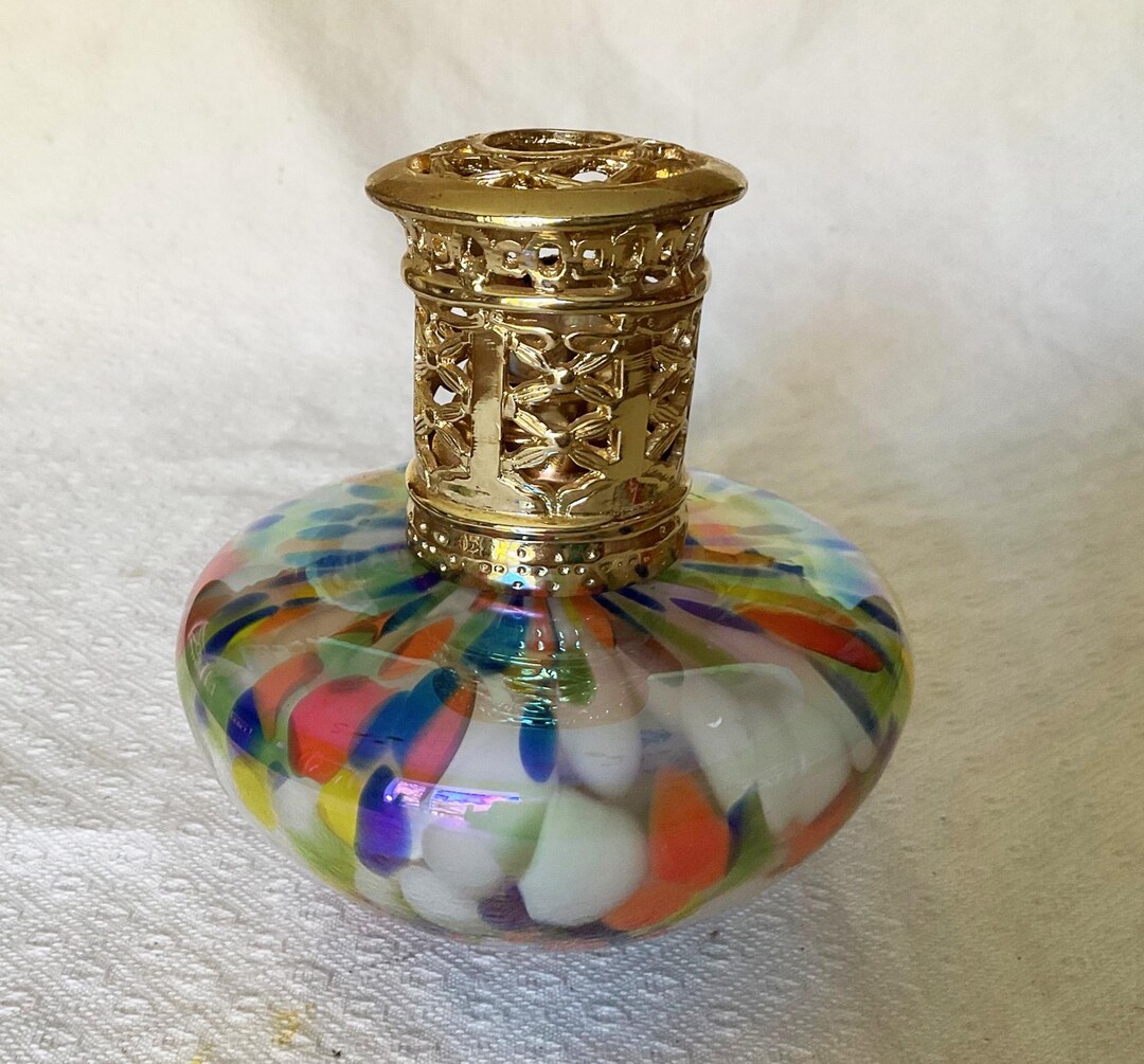 Multi-colour, Confetti Glass Oil Diffuser, Incense Burner - Etsy