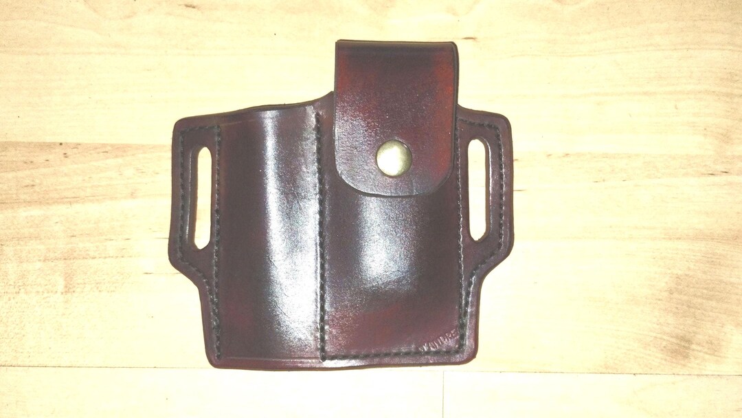 Leather Sheath Handcrafted to Leatherman© Wave and Mini Maglite, Custom ...