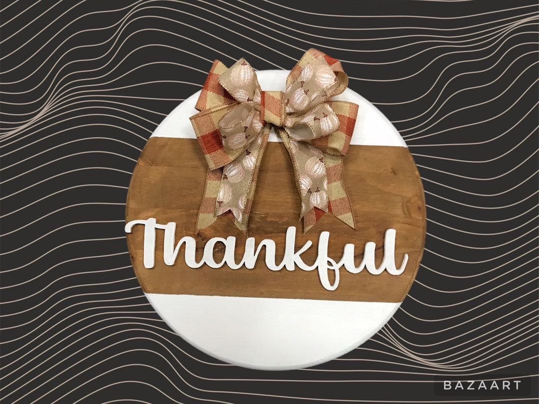Thankful Door Hanger Thanksgiving Door Sign Housewarming - Etsy
