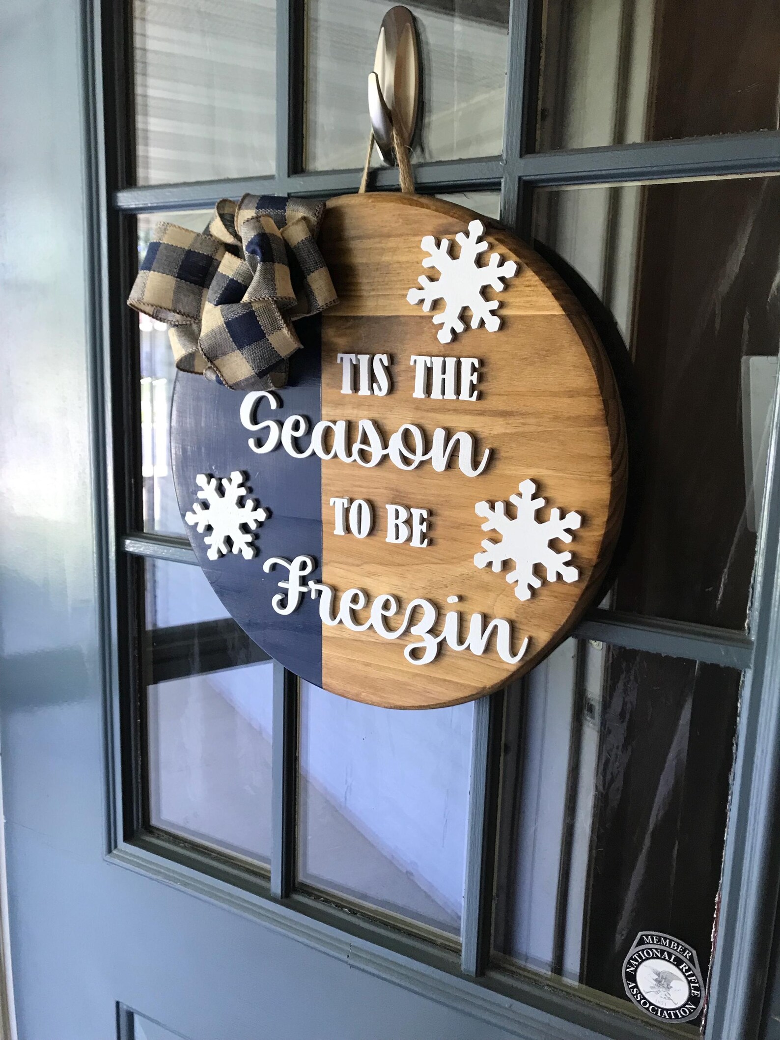 15" Tis the Season to Be Freezing Door Hanger, Scroll Saw Letters, Cold ...