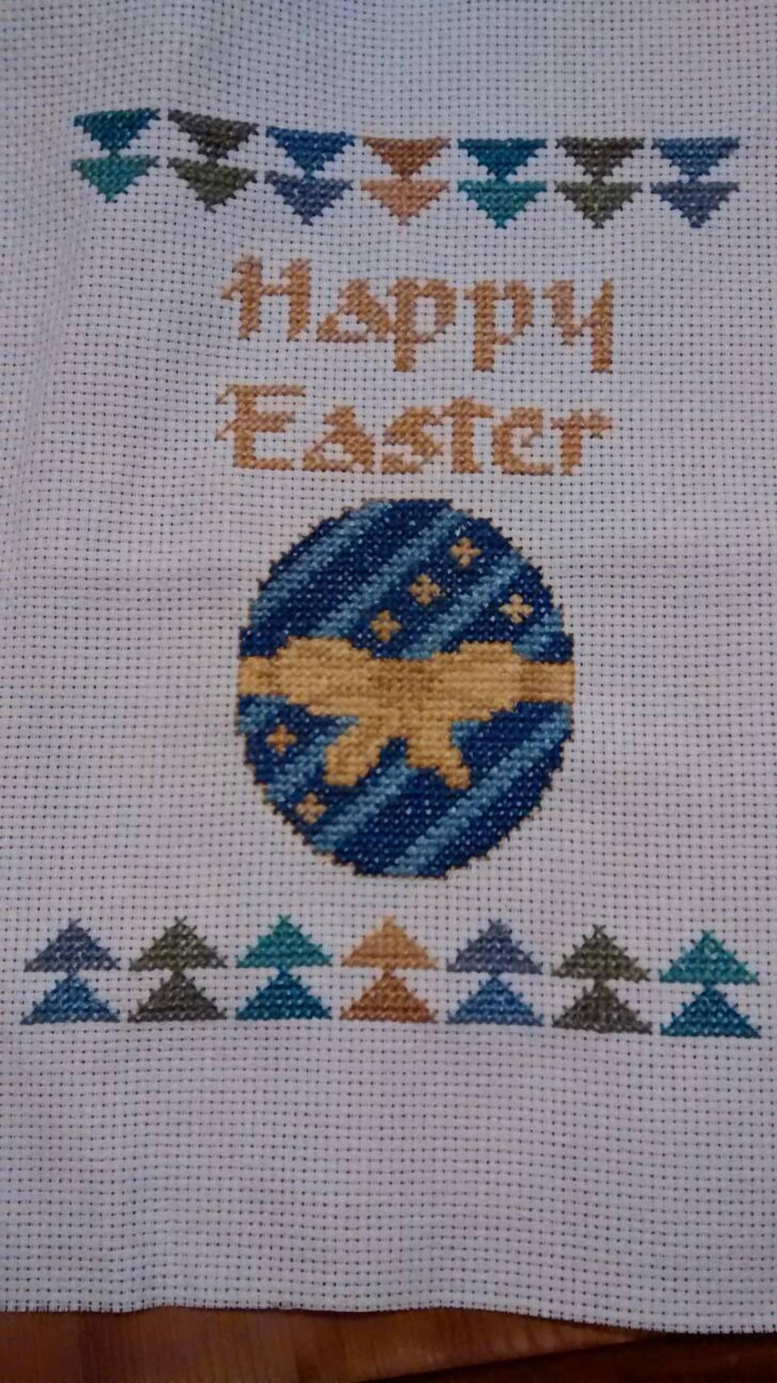 Happy Easter Cross Stitch Chart Easter Happy Easter Small - Etsy