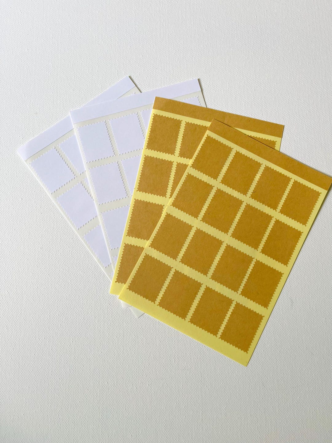Blank Postage Stamp Stickers: Faux Stamp Template Sheets - Etsy