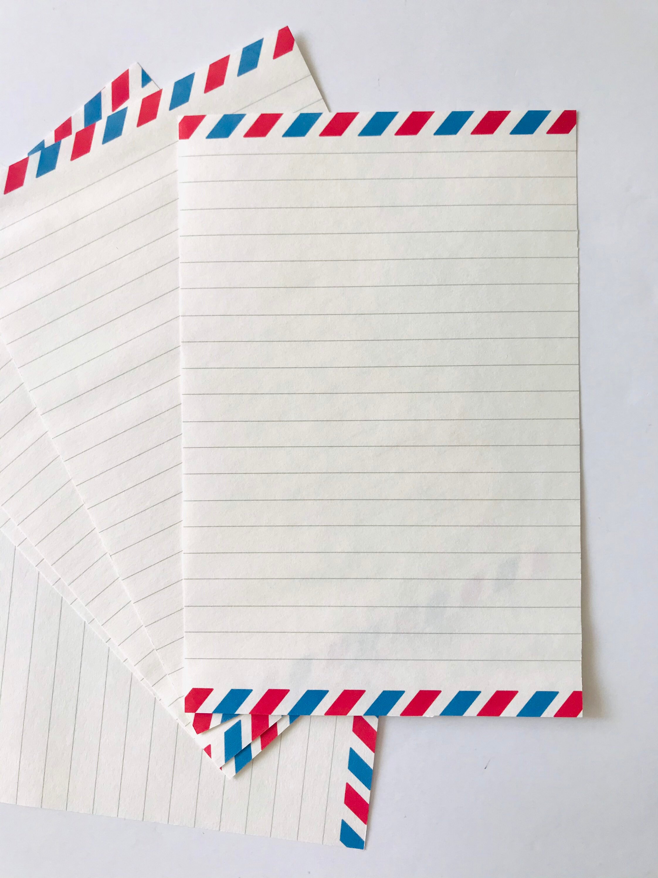 Airmail Letter Writing Set, Handmade Stationery Airmail Theme Envelopes ...