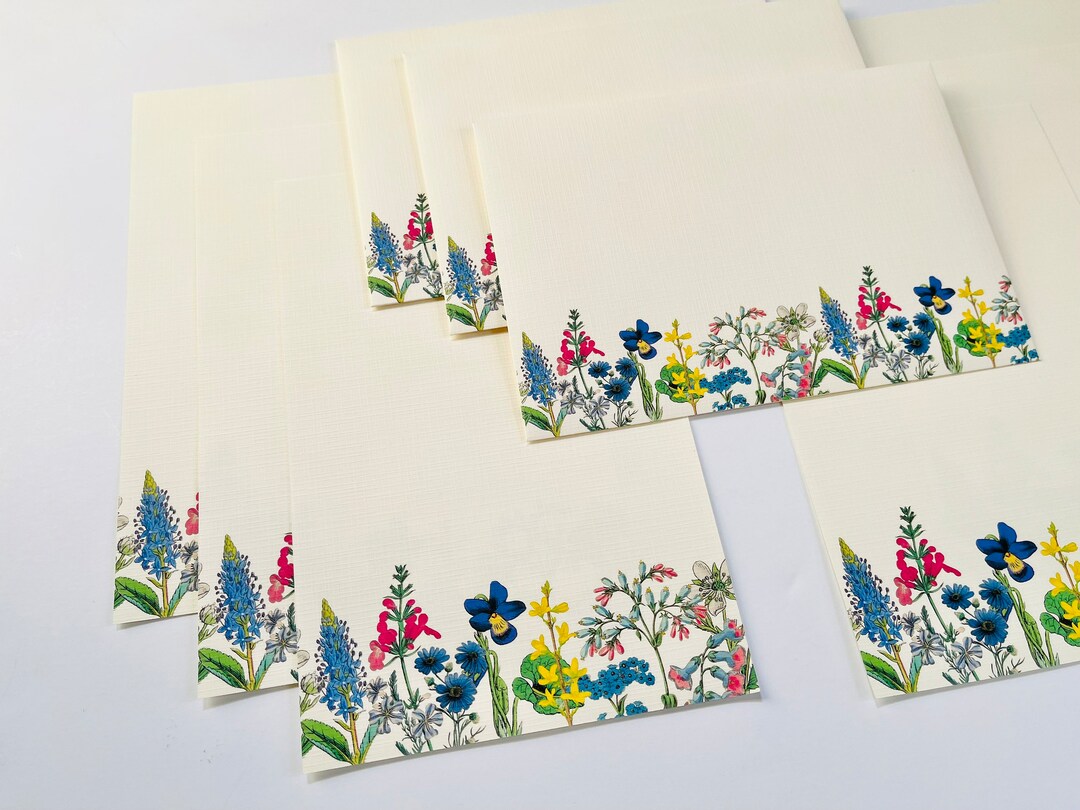 Wildflower Stationery Set, Floral Letter Writing Paper and Envelopes ...