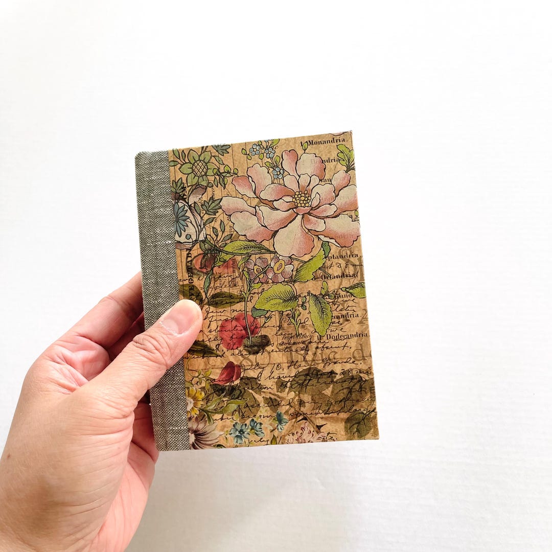 Small Vintage Style Junk Journal, Blank Tea Dyed Pages Empty Book ...