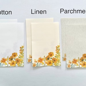 Yellow Flowers Stationery, Letter Writing Set - Etsy