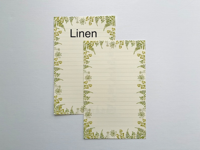Ferns and Leaves Writing Paper Set, Handmade Stationery - Etsy