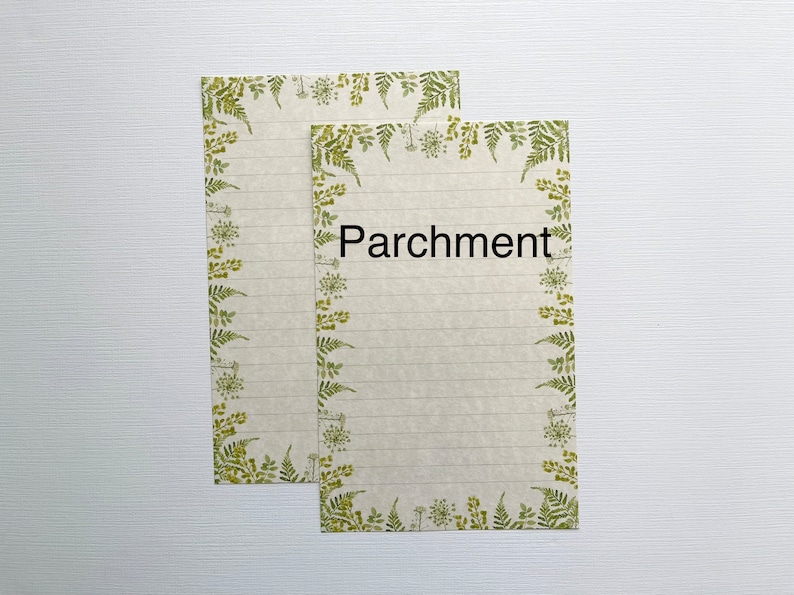 Ferns and Leaves Writing Paper Set, Handmade Stationery - Etsy