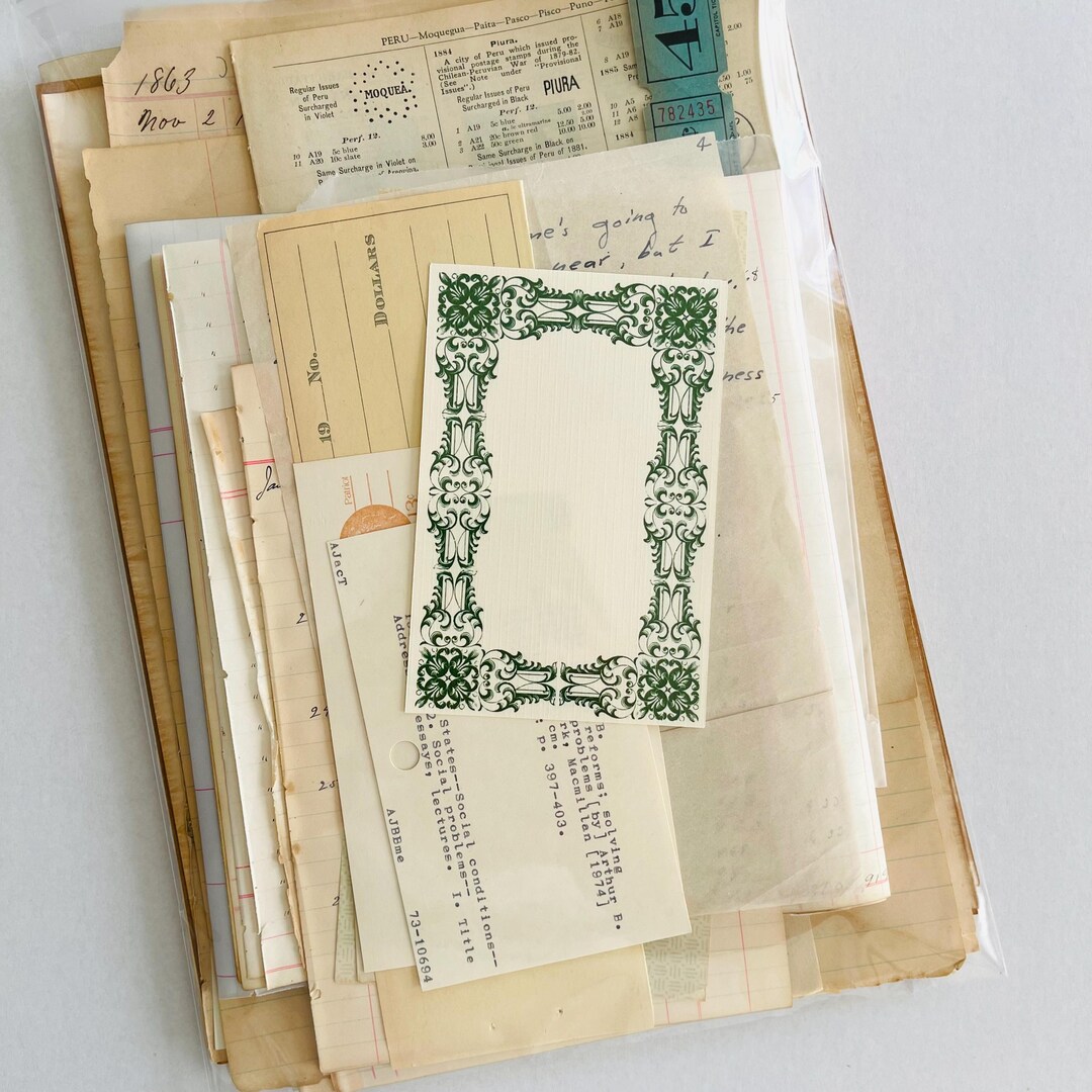 Vintage Ephemera Kit: Antique Ledger Pages, Journal Supplies - Etsy