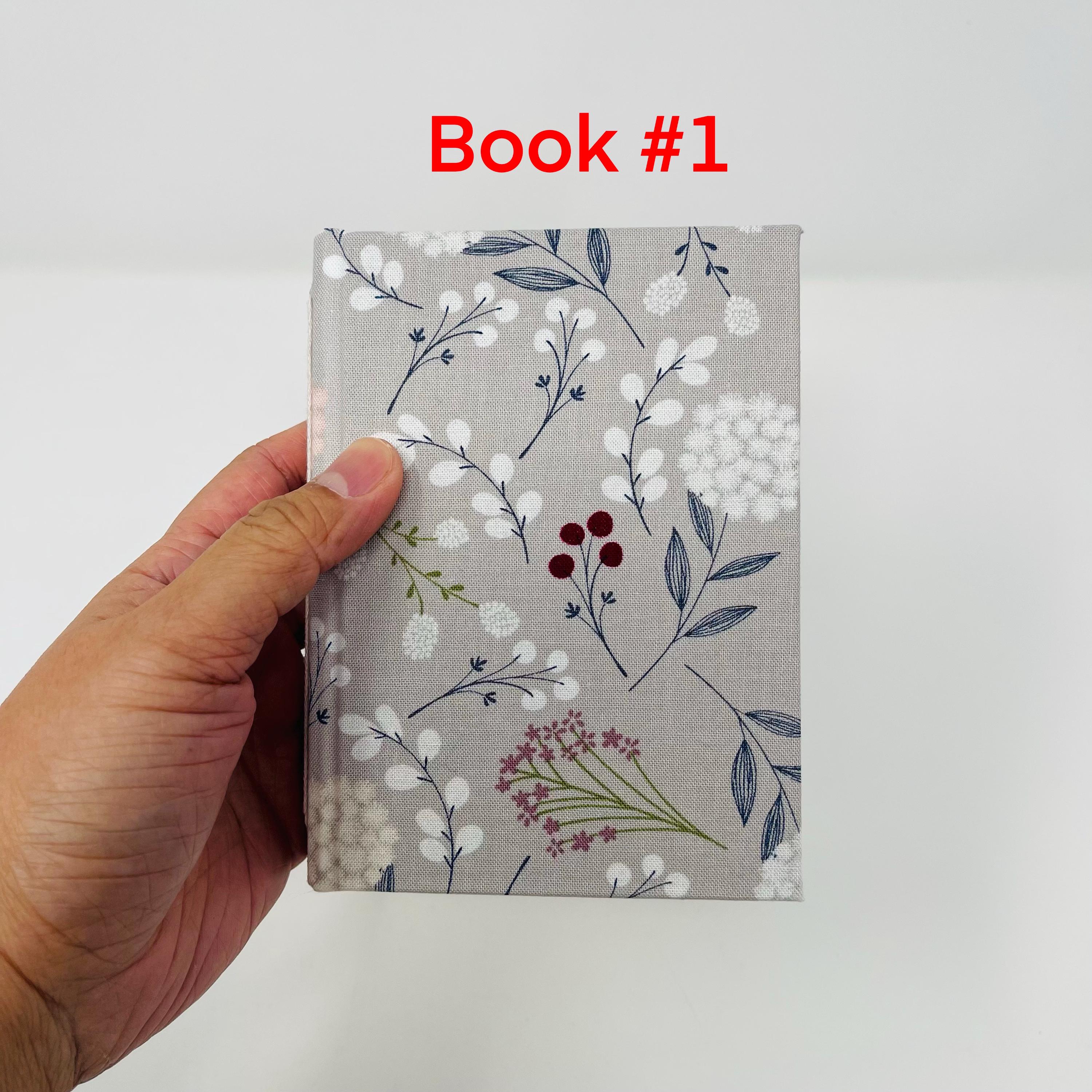 Small Handmade Book Vintage Style Journals Tea Dyed Papers Fabric Cover ...
