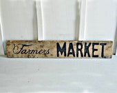 Farmers Market Rustic Wood Sign Farmhouse Kitchen Sign - Etsy