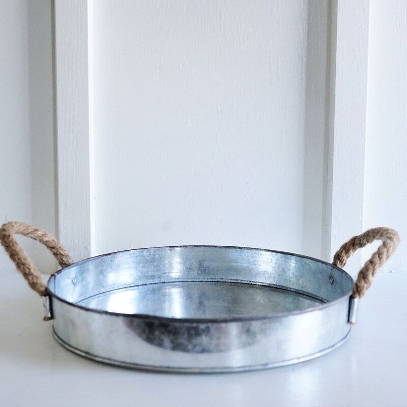 Round Metal Tray - Etsy