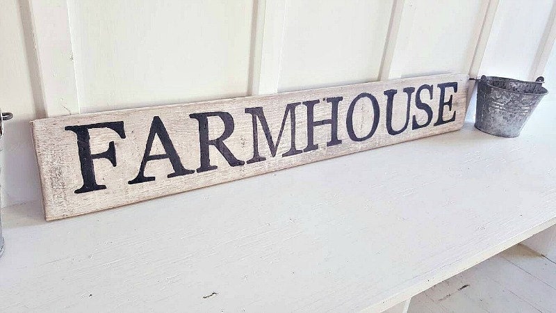 Farmhouse Wood Sign. Rustic. Large. White. Distressed wood. | Etsy