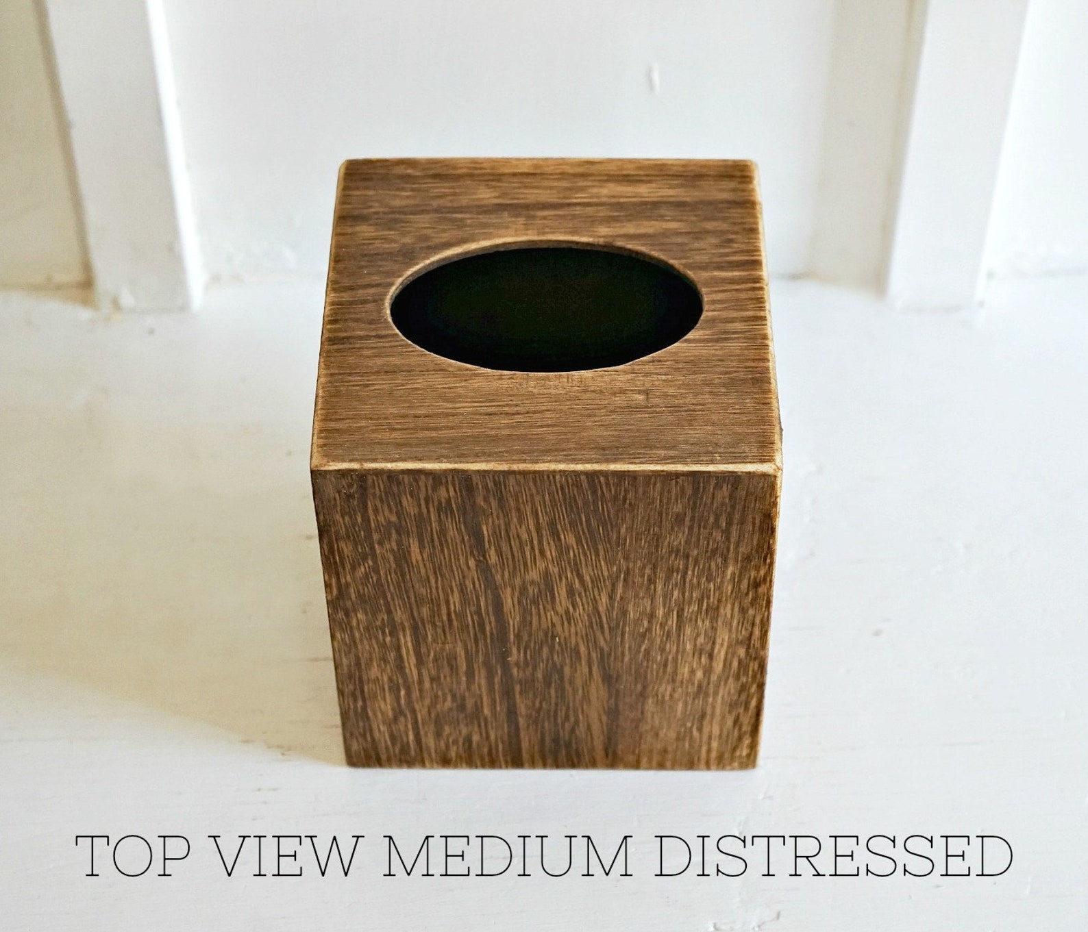 Rustic Wood Tissue Box Cover. No Distressing. Farmhouse Decorative ...