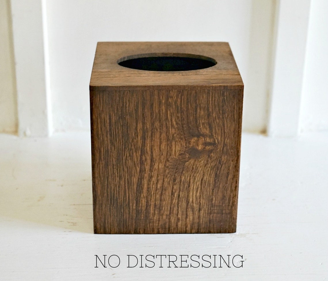 Rustic Wood Tissue Box Cover. Mild Distressing. Natural Wood. Farmhouse ...