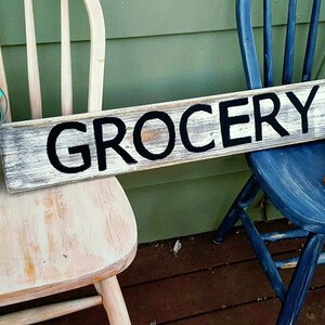 Antique Rustic Grocery Wood Sign, Farmhouse Decor, Shabby Chic Decor ...