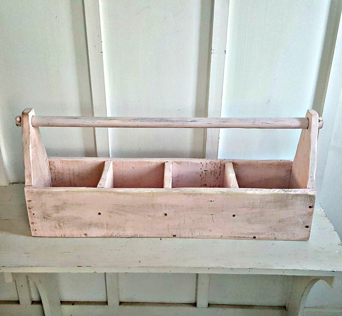 Charming Rustic Tool Box. Large. PINK. Vintage Toolbox. | Etsy