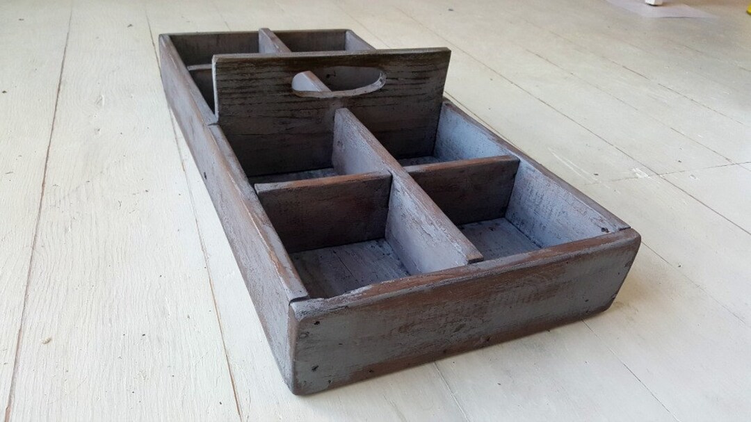 Rustic Large Wood Caddy. Rustic Tote. Rustic Garden Box. Centerpiece ...