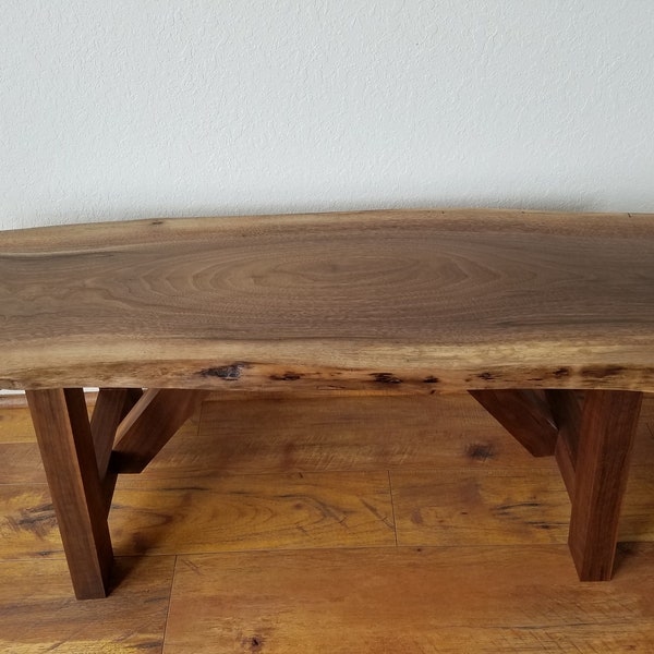 Live Edge Bench - Etsy