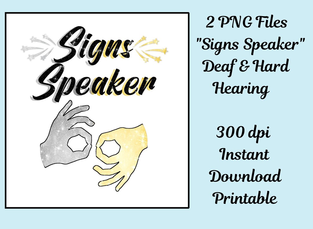 Deaf Clipart] Sign Language Quotes X2 PNG 300dpi Calligraphy Tag Badge ...