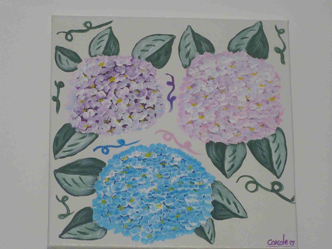 Galaxy Hydrangeas Painting Canvas Wall Art Wall Picture Acrylic ...
