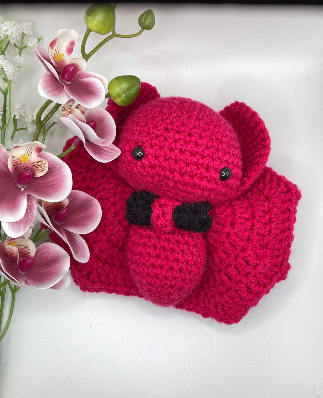 Cute Crocheted Bat, Valentine's Gift, Bat Plushie, Little Amigurumi Bat ...